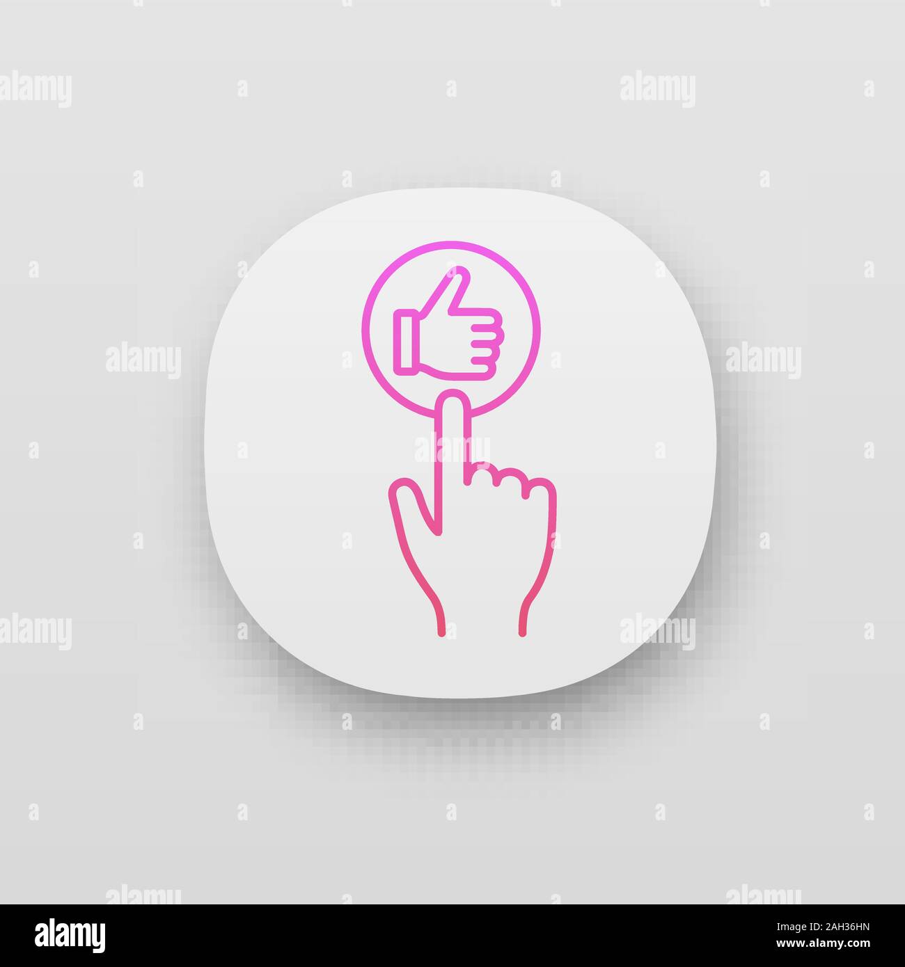 Like button click app icon. UI/UX user interface. Thumbs up. Hand ... Like button click app icon. UI/UX user interface. Thumbs up. Hand ...