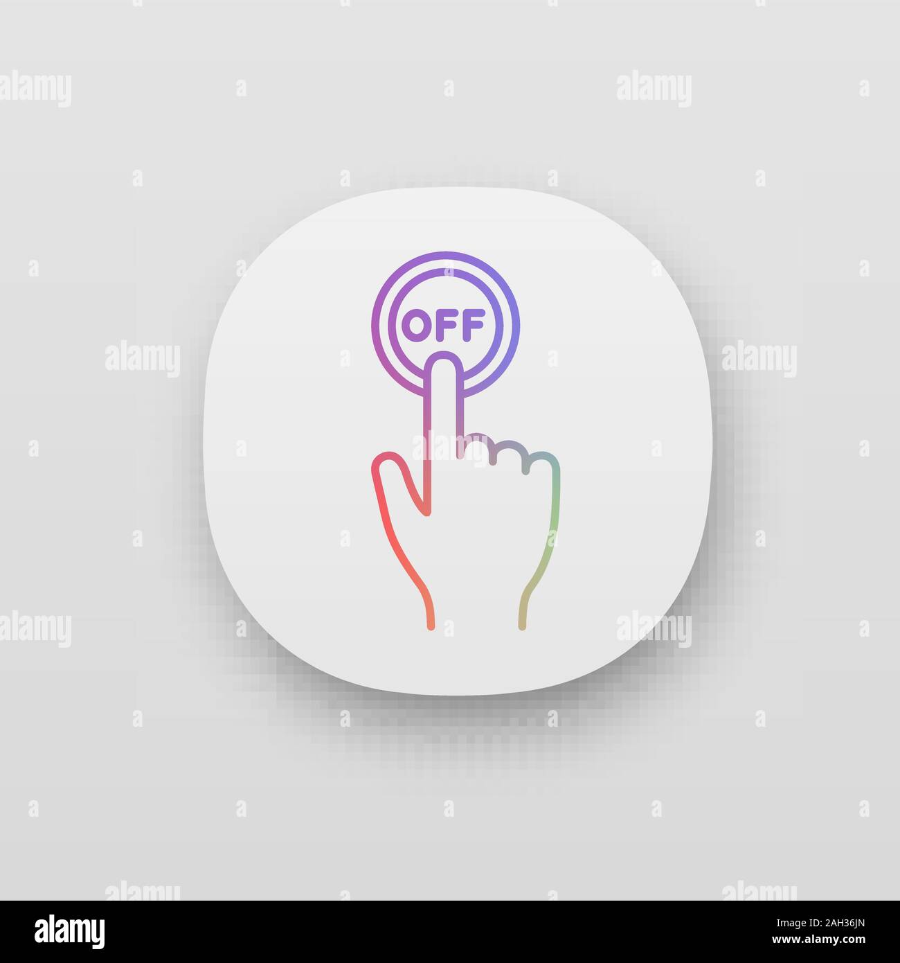 Turn off button click app icon. UI/UX user interface. Shutdown. Power ... Turn off button click app icon. UI/UX user interface. Shutdown. Power ...