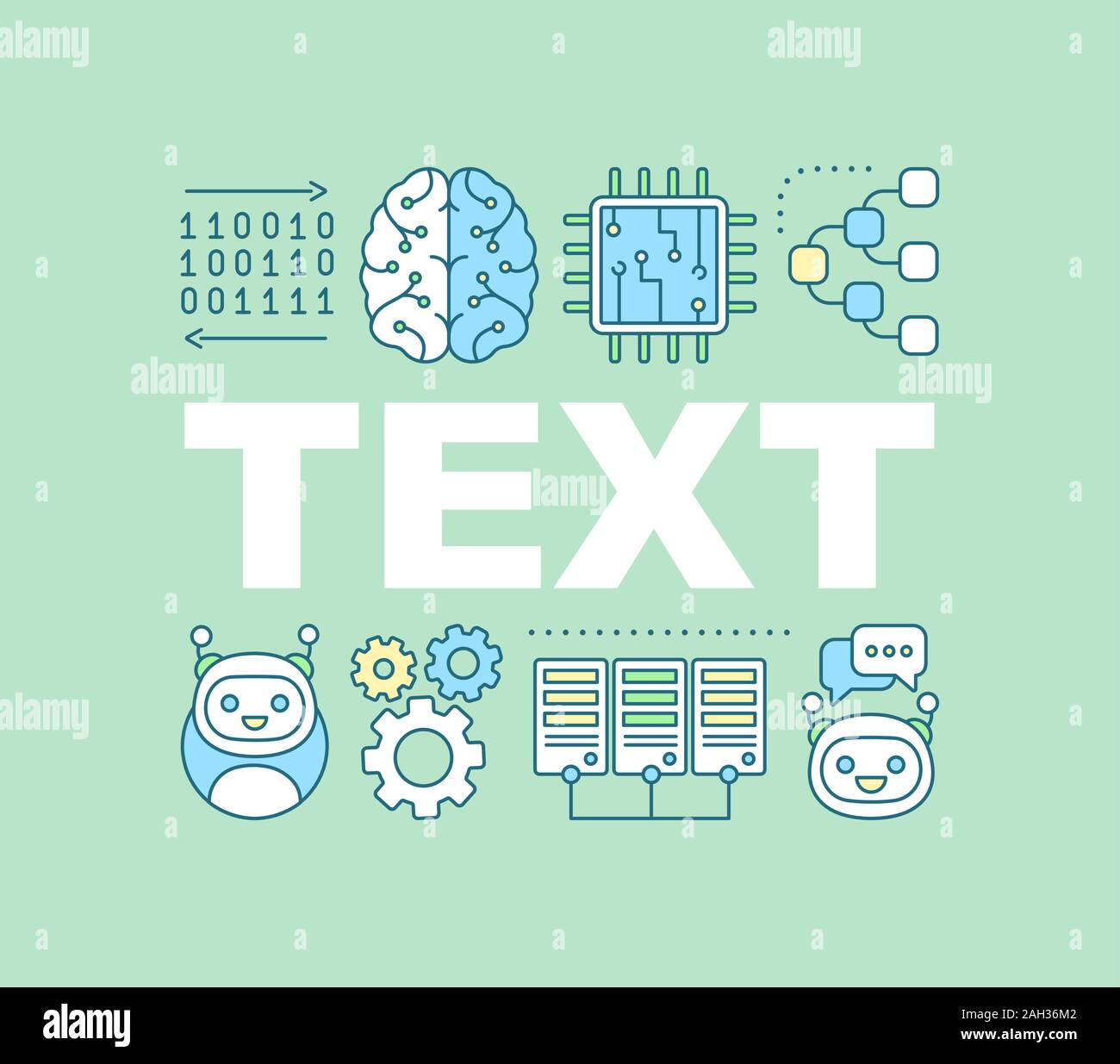 AI word concepts banner. Artificial intelligence. IT technology ...