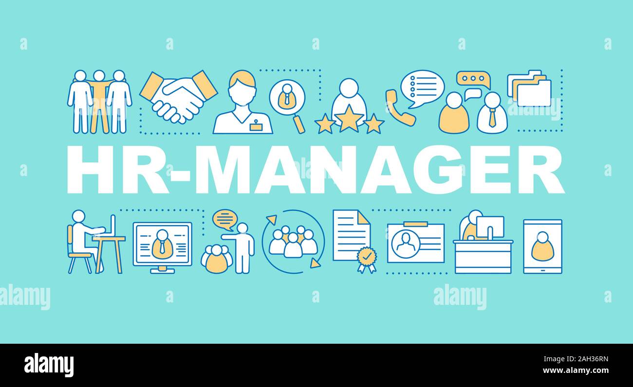 HR management word concepts banner. Human resources. Employment ...