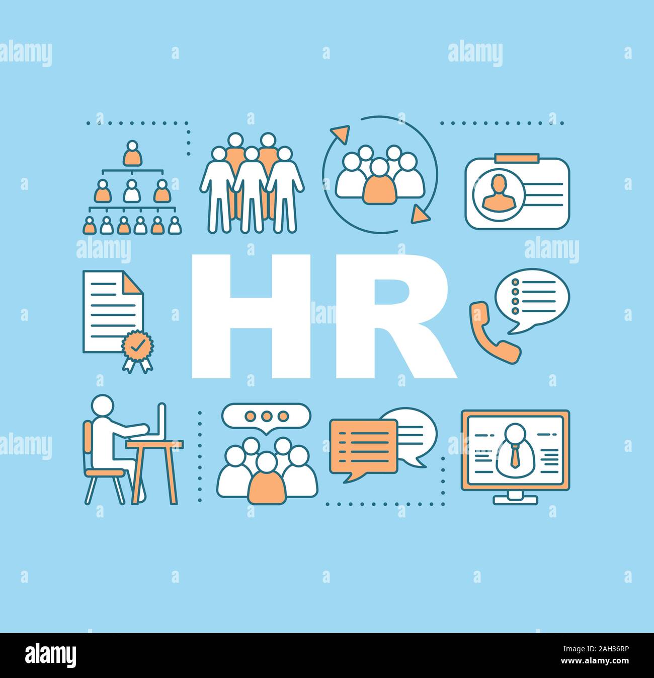HR management word concepts banner. Human resources. Employment ...