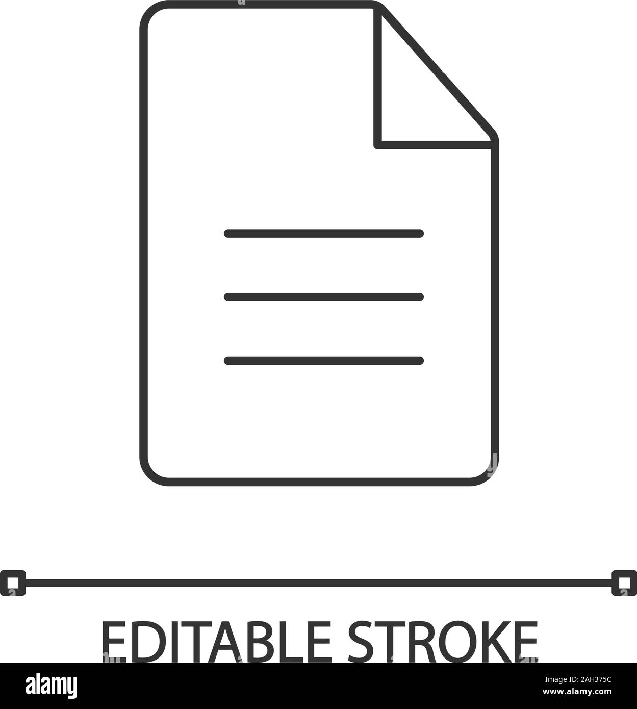 File linear icon. Description. Thin line illustration. Note. Digital ...