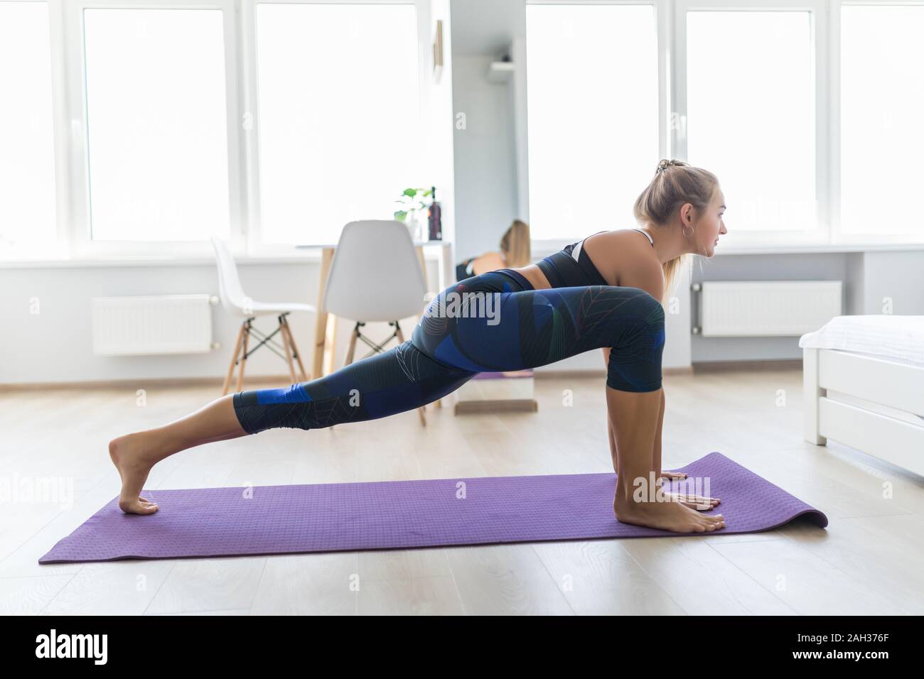 fitness, sport, training and lifestyle concept - smiling woman ...