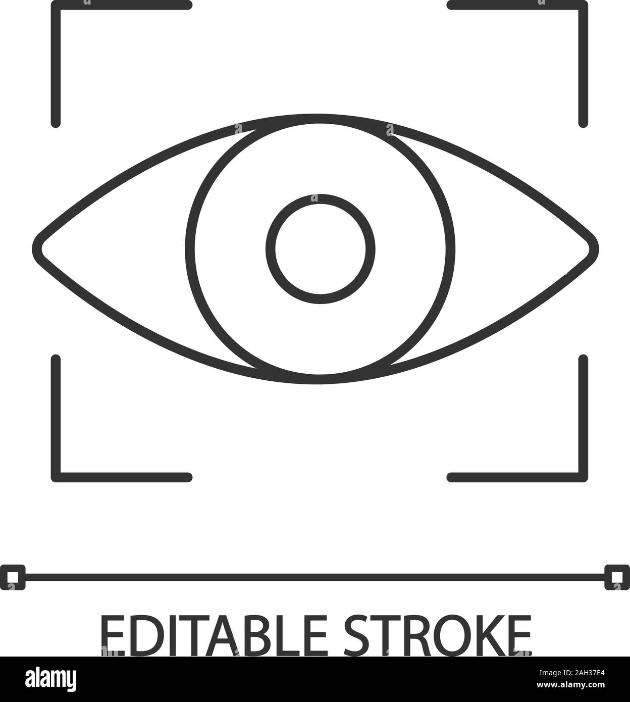 Retina scan linear icon. Iris recognition. Eye scanning. Thin line ... Retina scan linear icon. Iris recognition. Eye scanning. Thin line ...