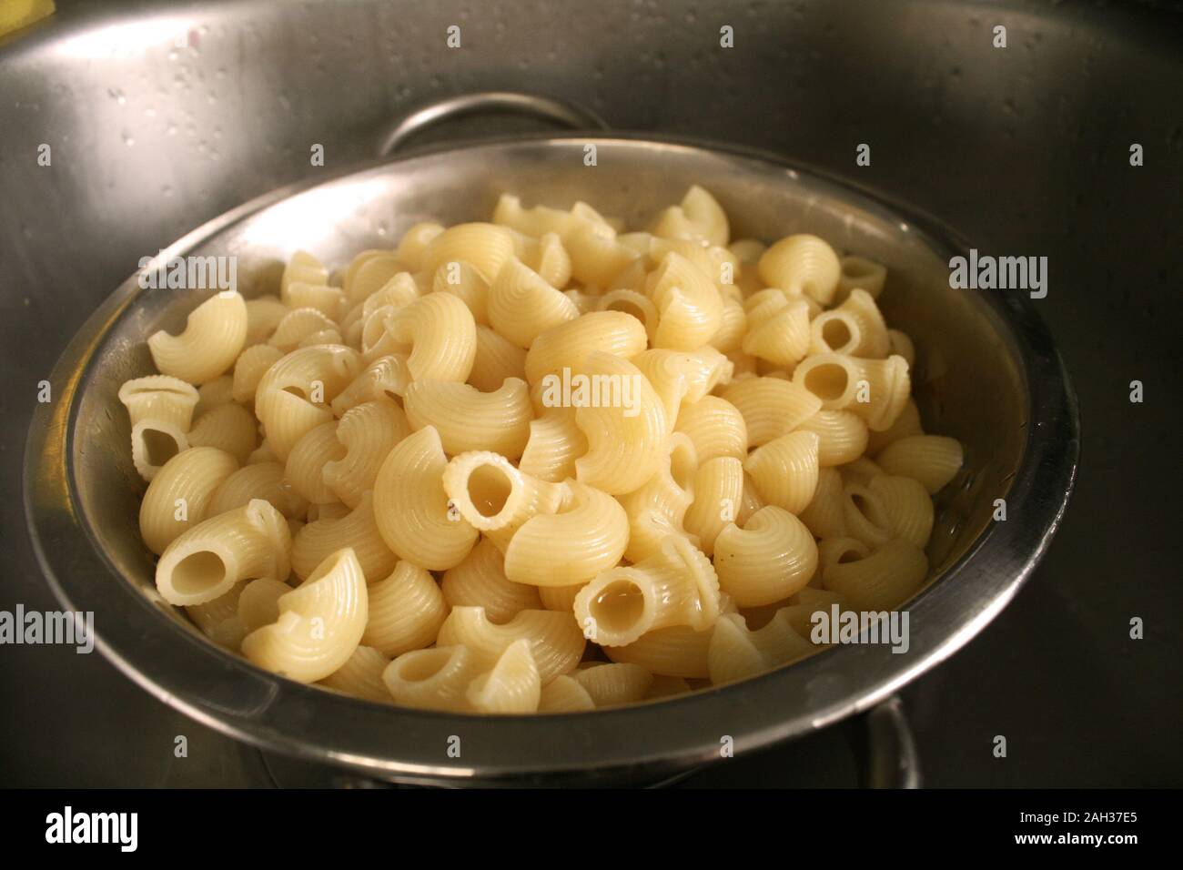 Fresh hot pasta is ready to eat. Fast, delicious and satisfying dinner ...