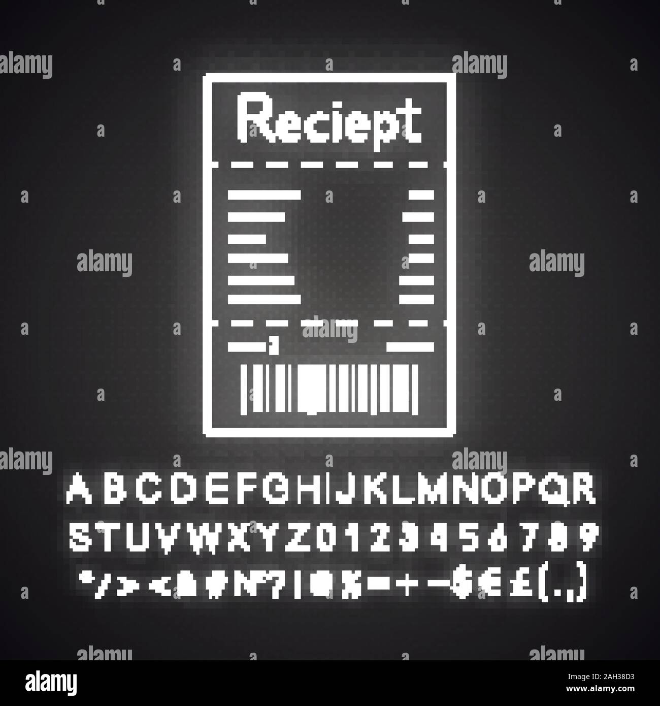 Cash receipt neon light icon. Paper check. Bill. Glowing sign with ...