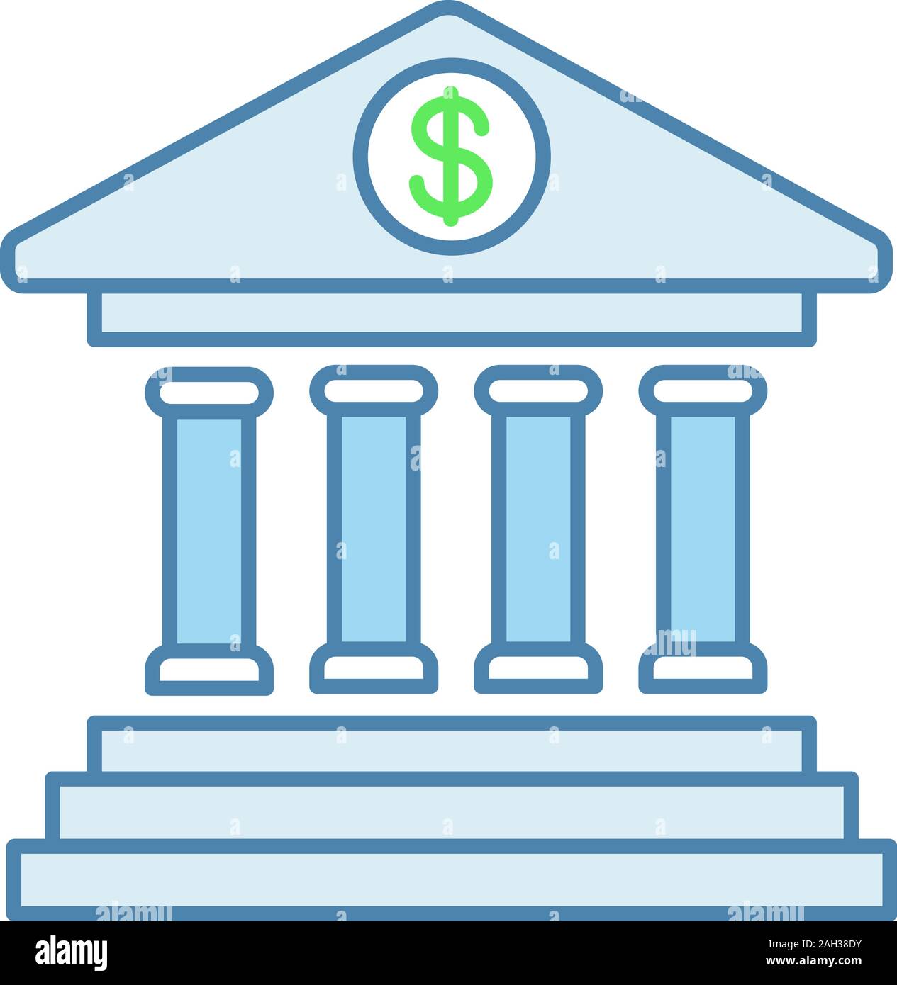 Online banking color icon. Account balance. E-payment. Bank building ...