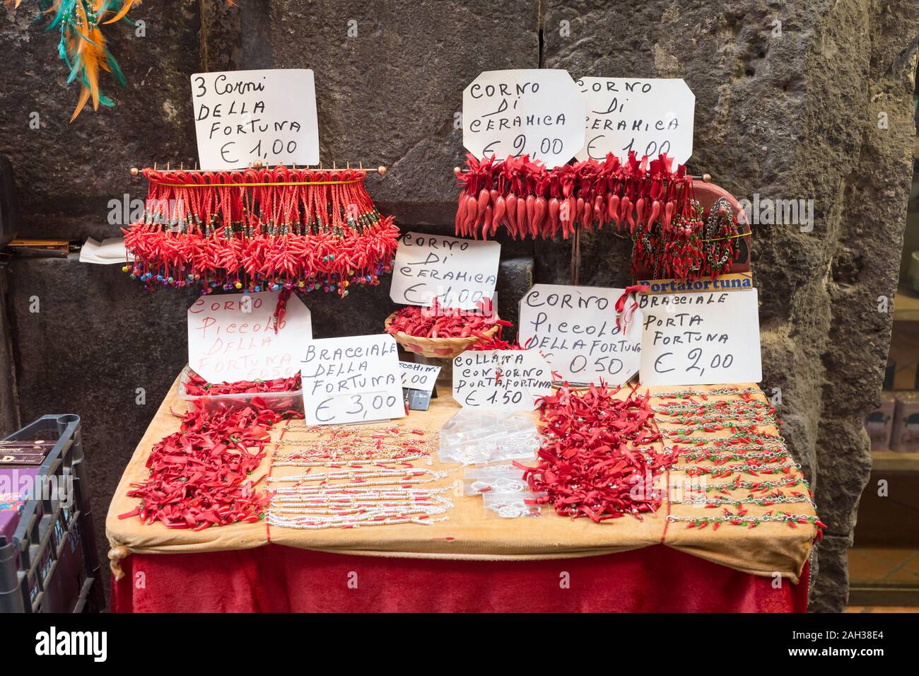 Neapolitan lucky horns for sale, Naples, Italy Stock Photo - Alamy