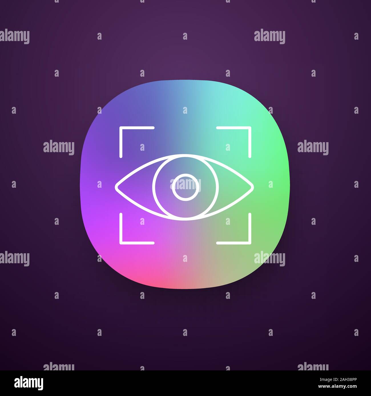 Retina Scan App Icon Iris Recognition Eye Scanning Uiux User