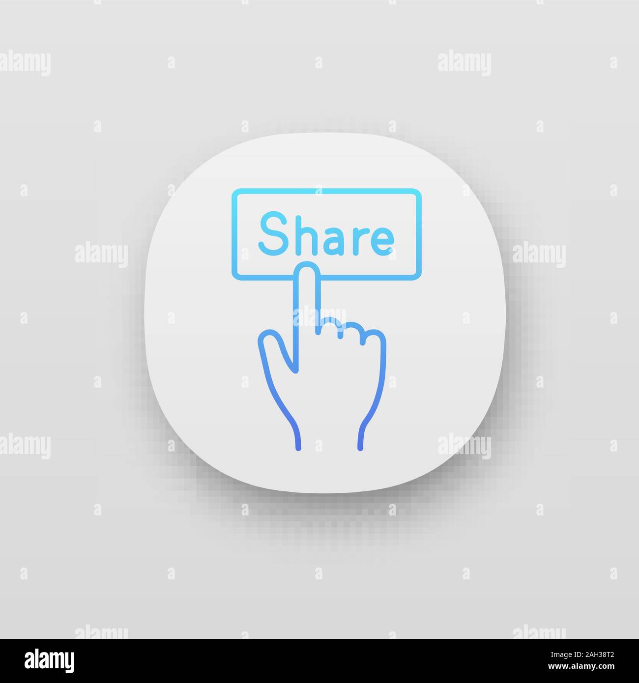 Share button app icon. UI/UX user interface. Social media activity ...