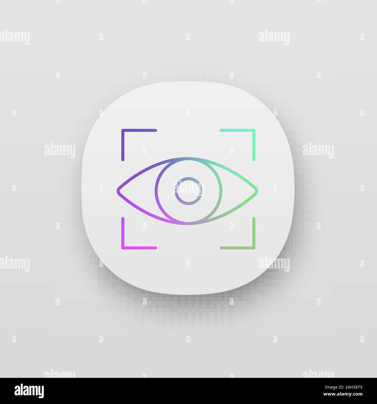 Retina Scan App Icon Iris Recognition Eye Scanning Uiux User