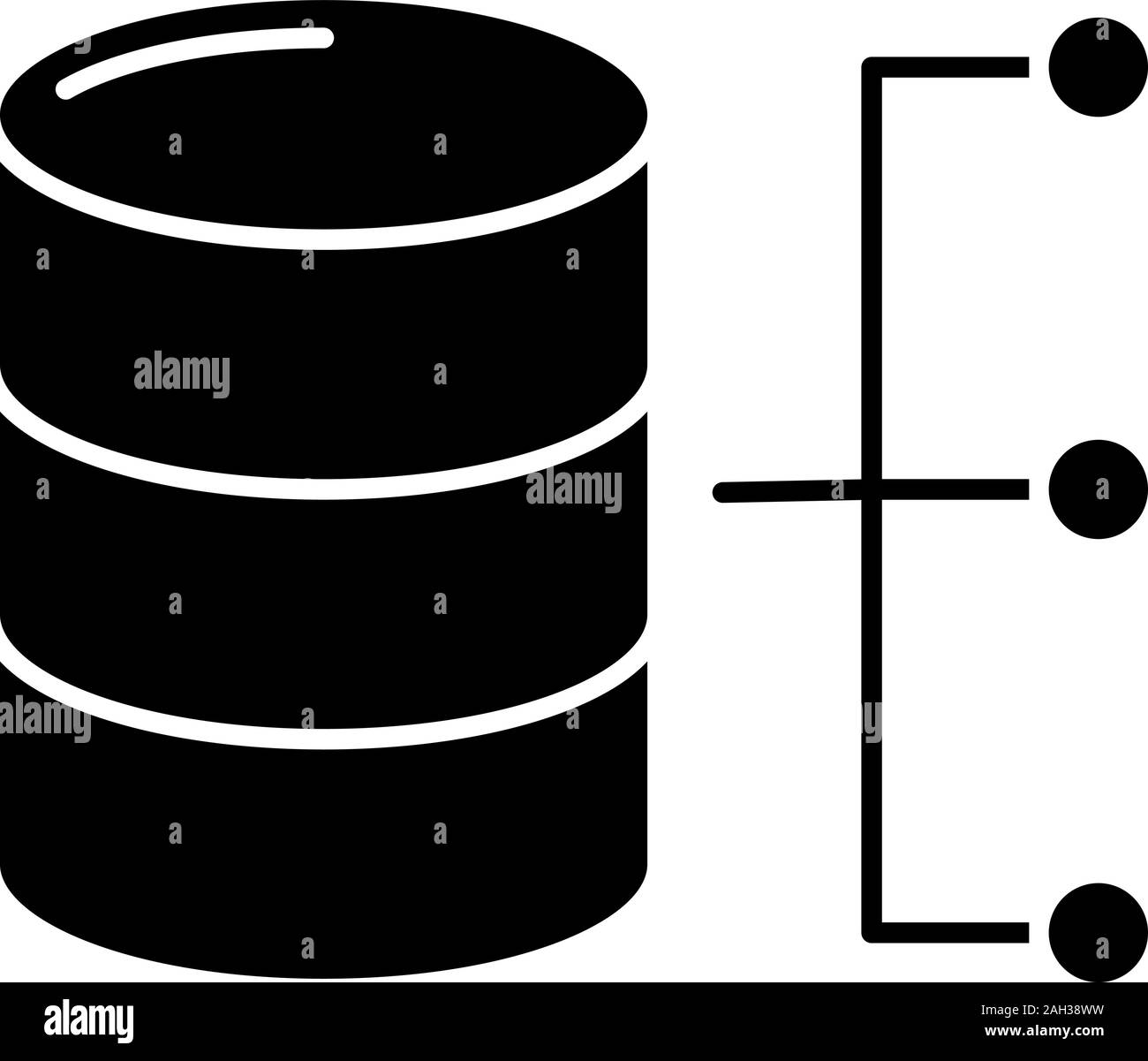 Relational database glyph icon. Big data. Server. Silhouette symbol ... Relational database glyph icon. Big data. Server. Silhouette symbol ...