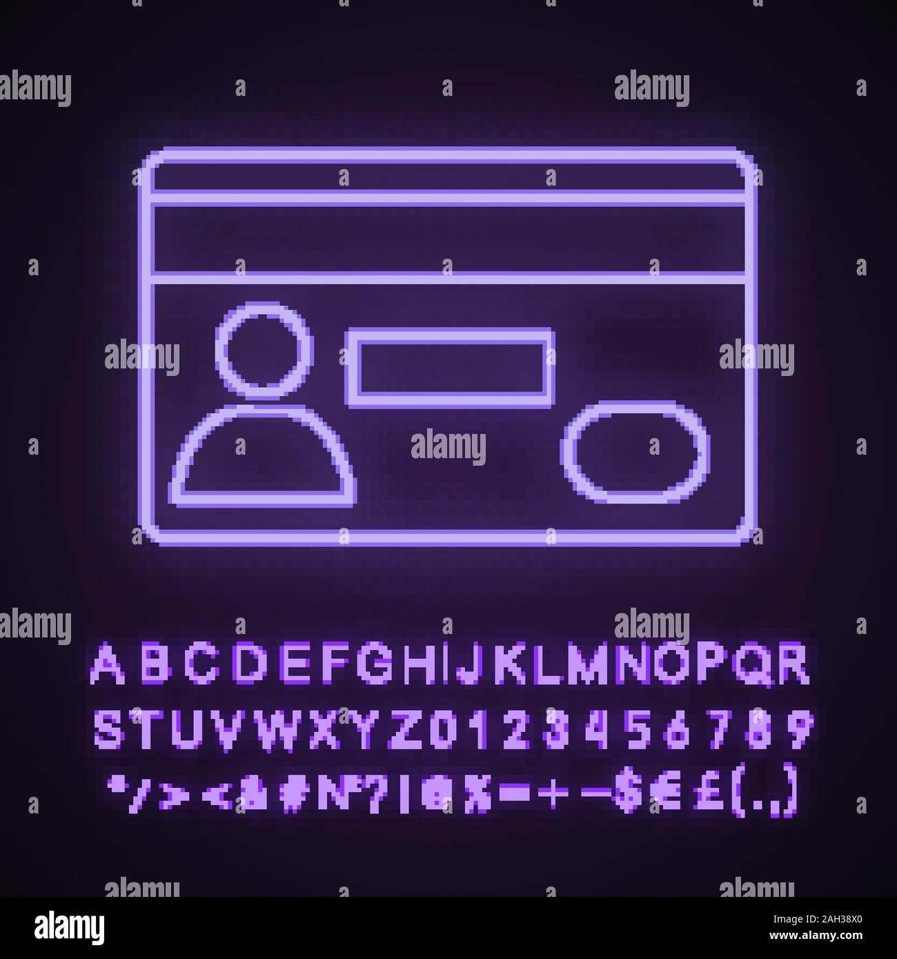 Credit card neon light icon. Cashless payment. E-payment. Glowing sign ...