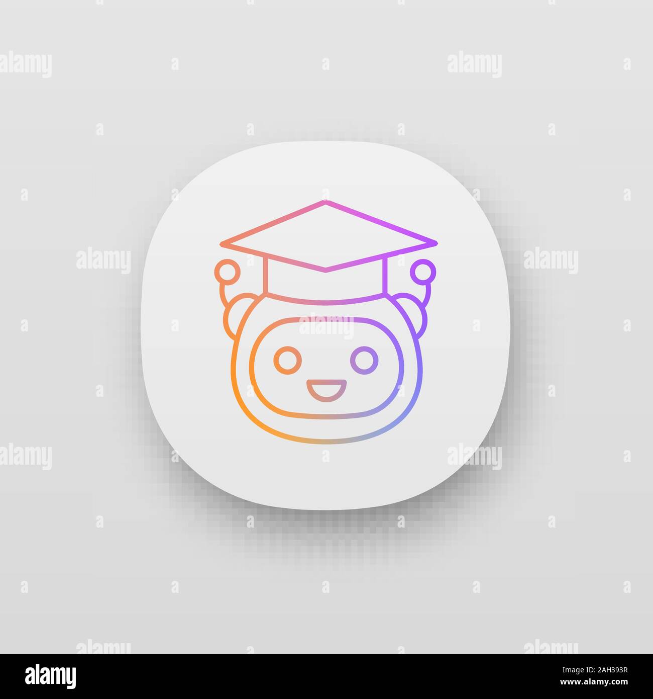 Machine learning app icon. Artificial intelligence. UI/UX user ...