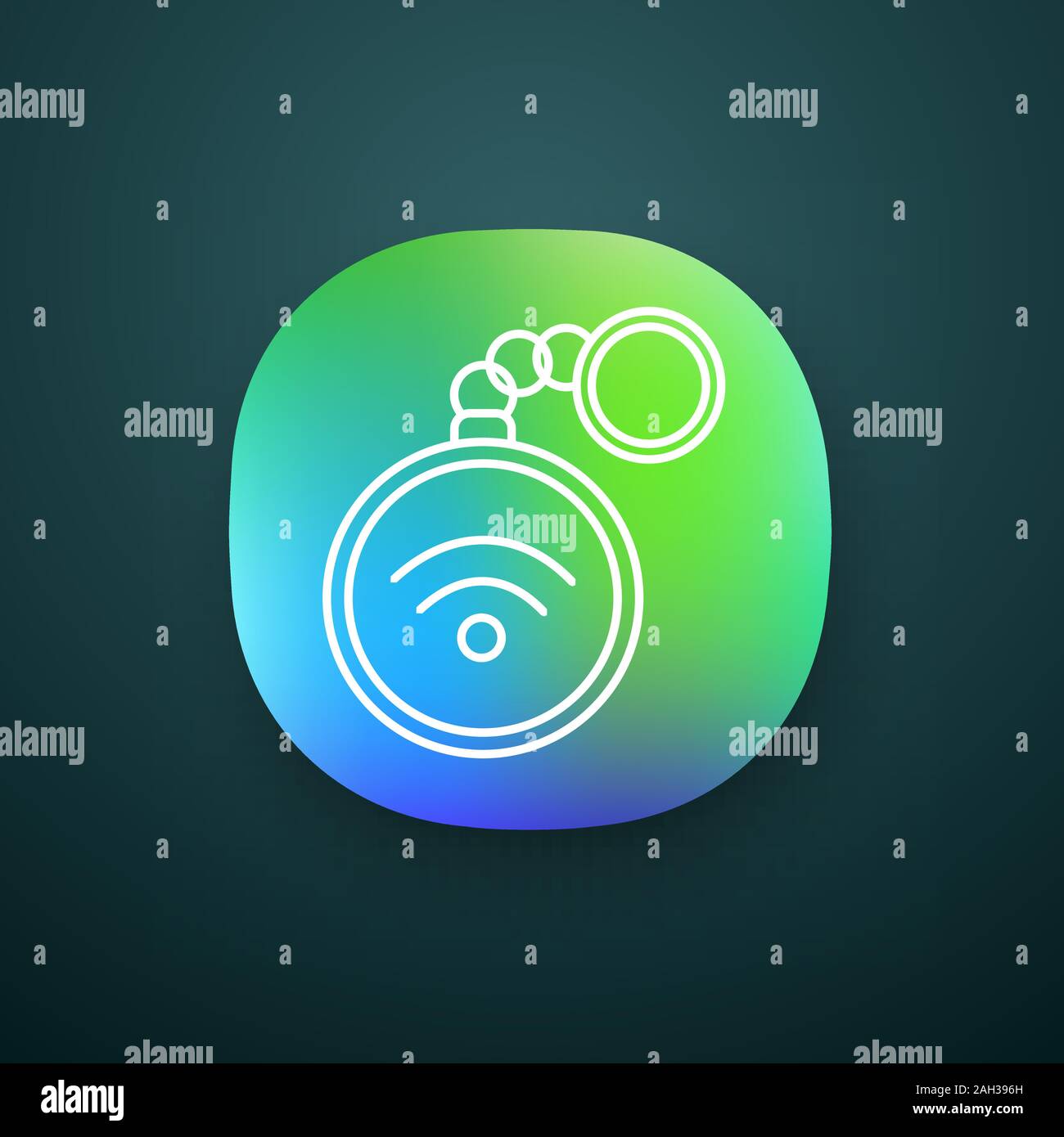 NFC trinket app icon. Near field communication. RFID tag. Contactless ...