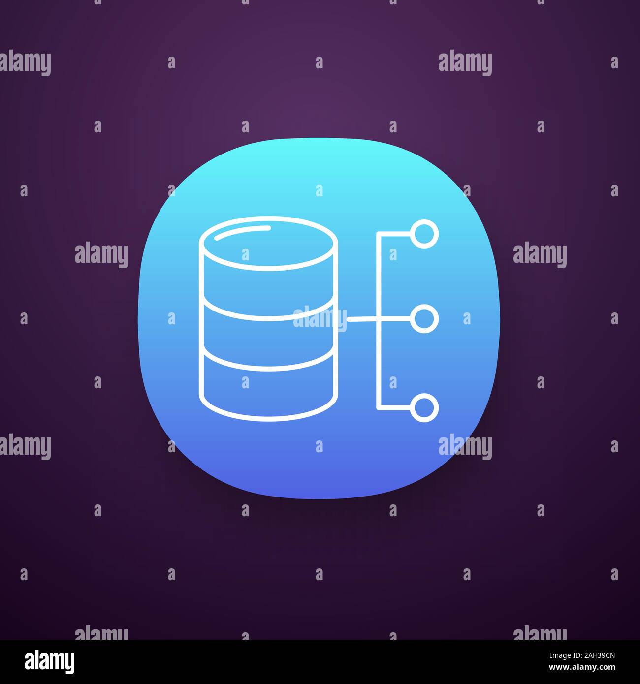 Relational Database App Icon Big Data Server Uiux User Interface