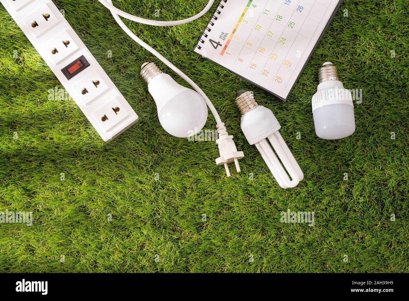 Eco friendly Earth day concept. Saving energy Stock Photo - Alamy