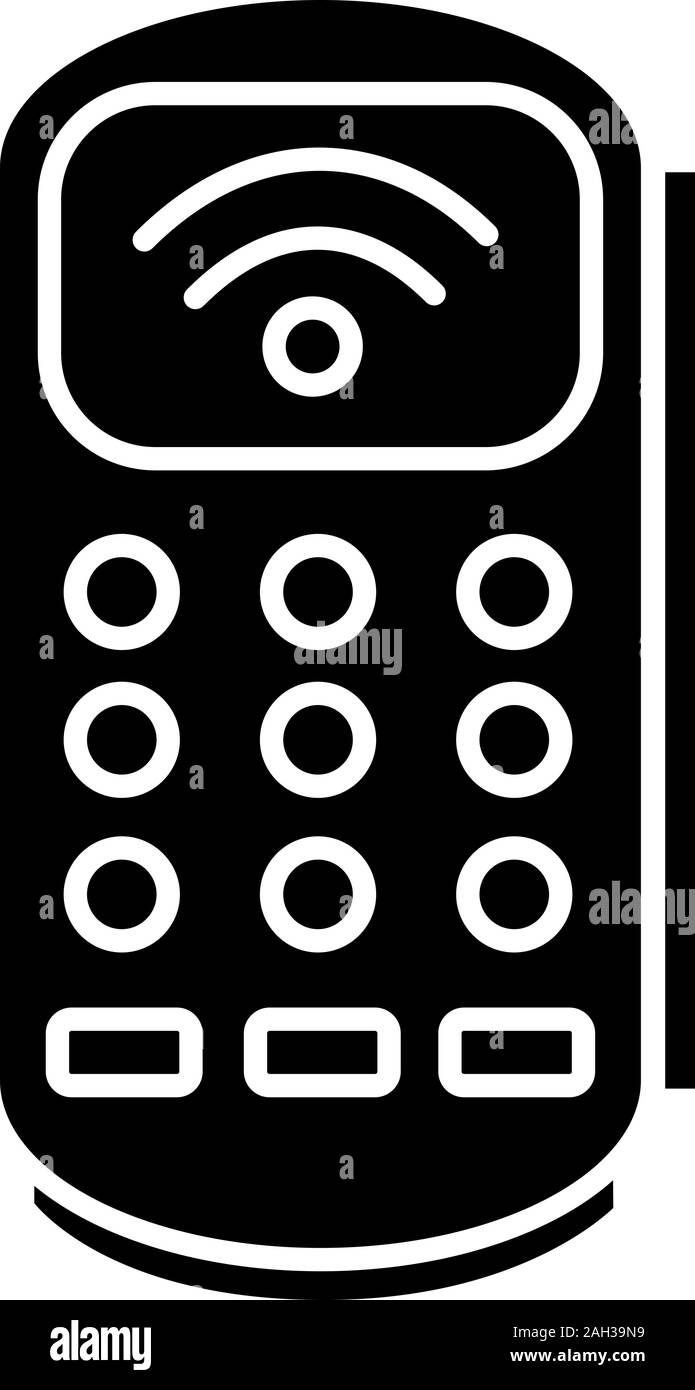 Payment terminal glyph icon. POS terminal. NFC payment. Contactless ...