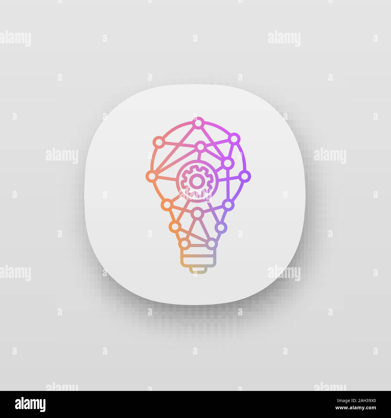 Innovation process app icon. Technological progress. Creative idea ...