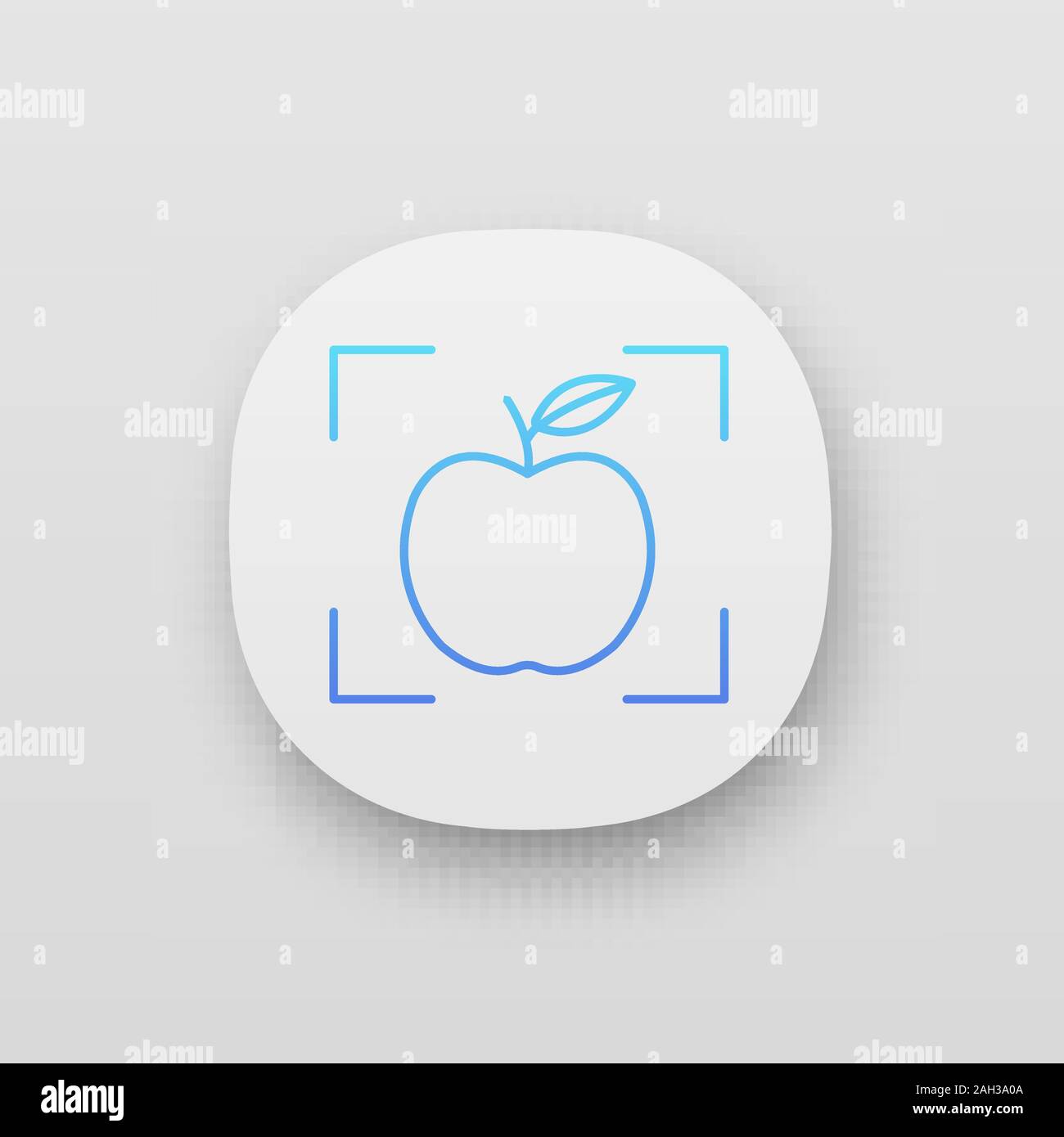 app icon. UI/UX user interface. Deep learning. Artificial intelligence. Apple in focus. Web or ...