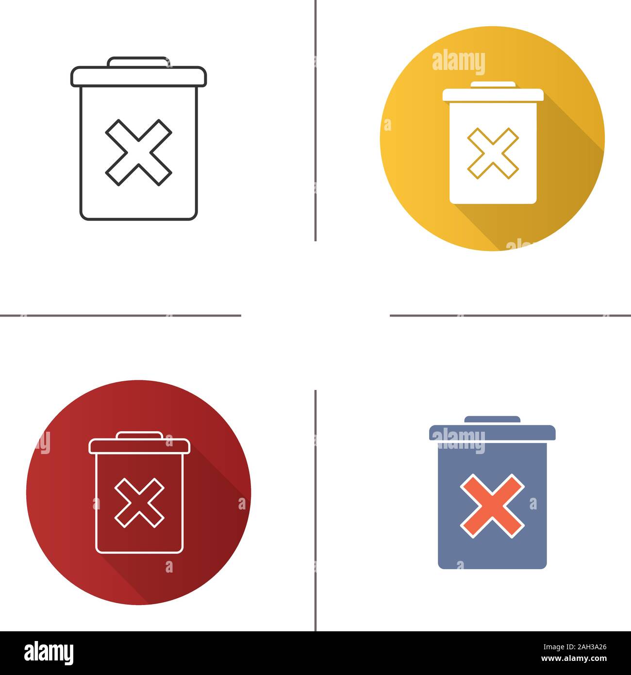 Delete forever button icon. Dustbin.Garbage can, trashcan. Do not ...