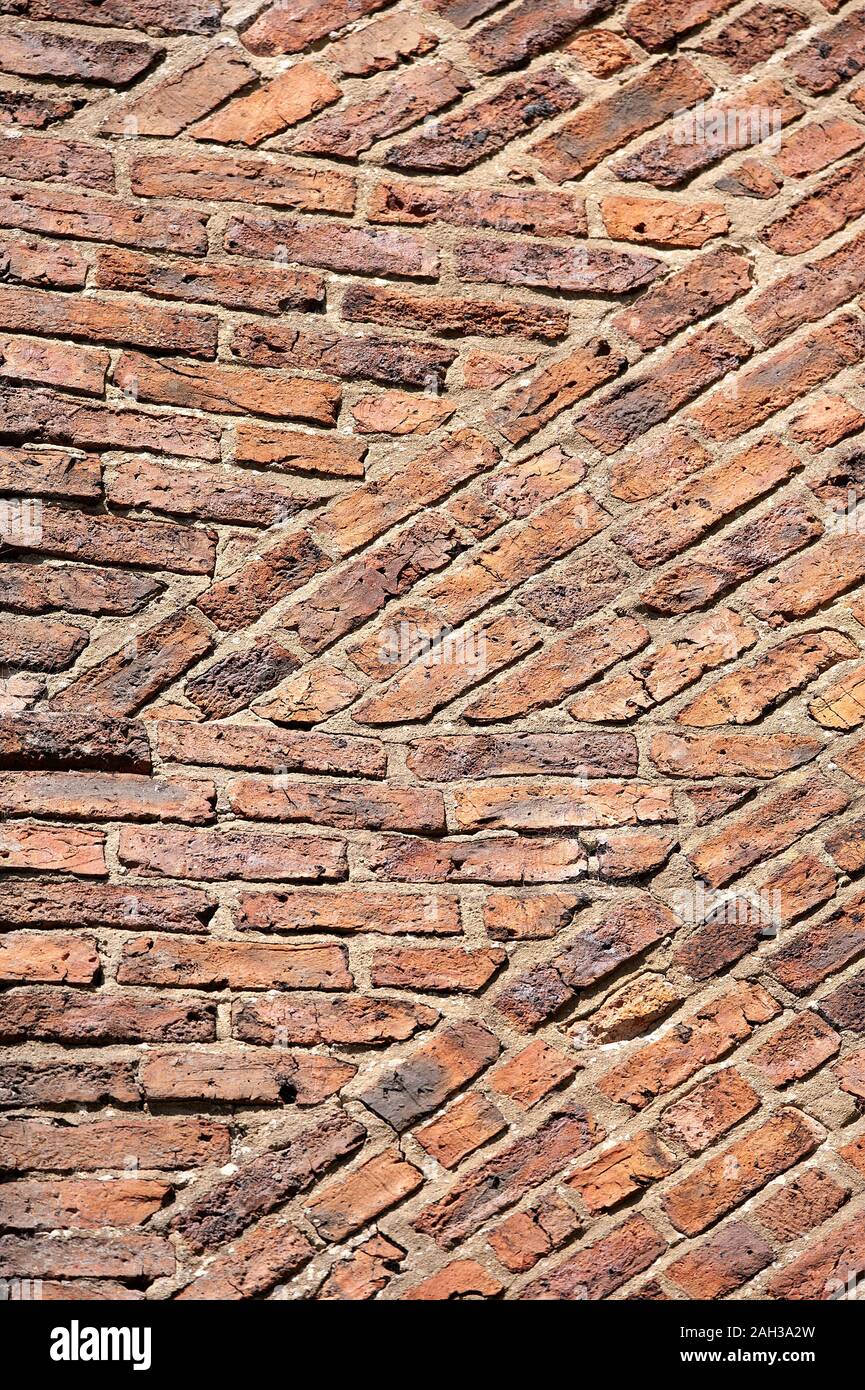 Decorative angled brick work Stock Photo - Alamy