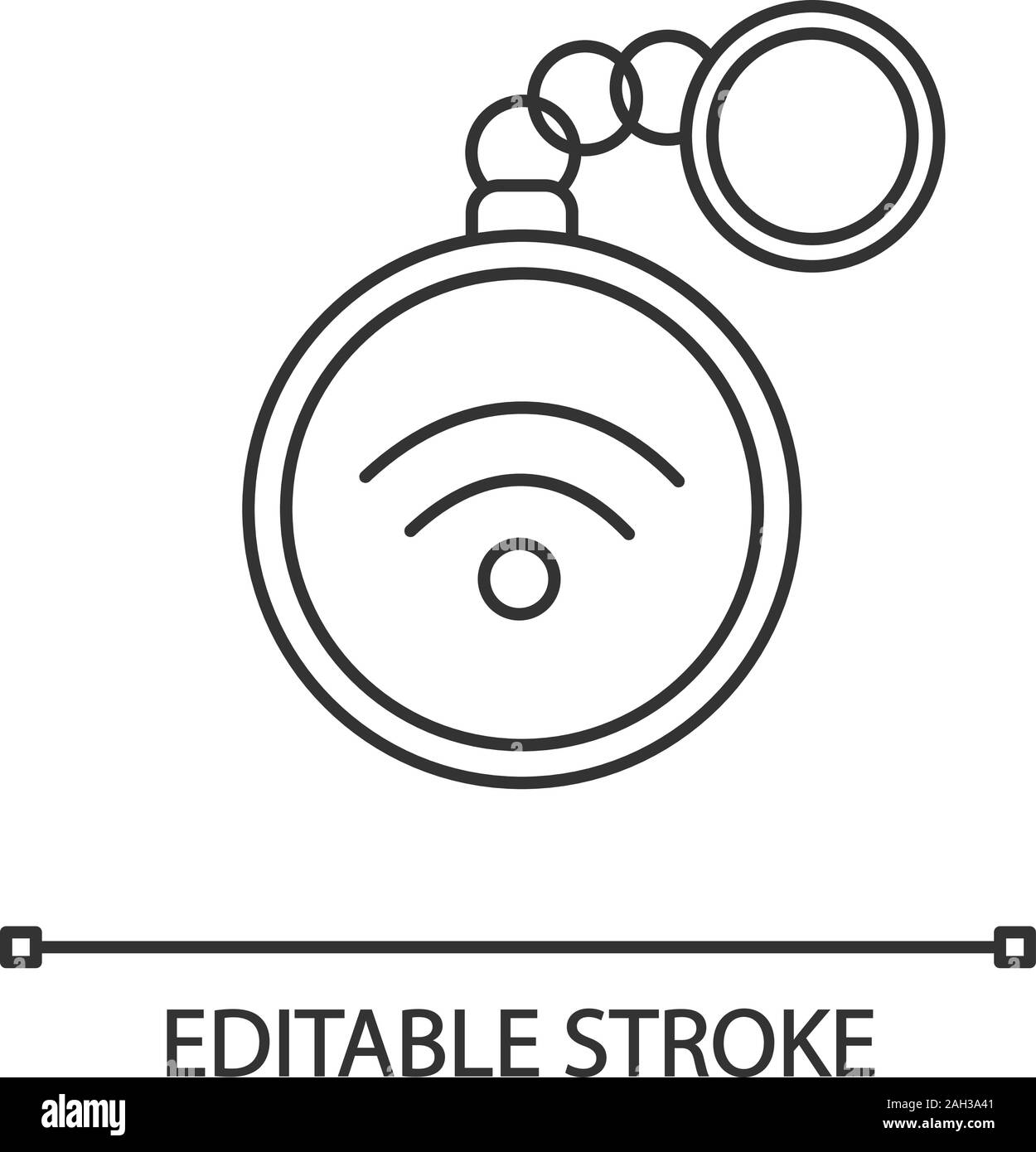 Nfc Trinket Linear Icon Near Field Communication Thin Line