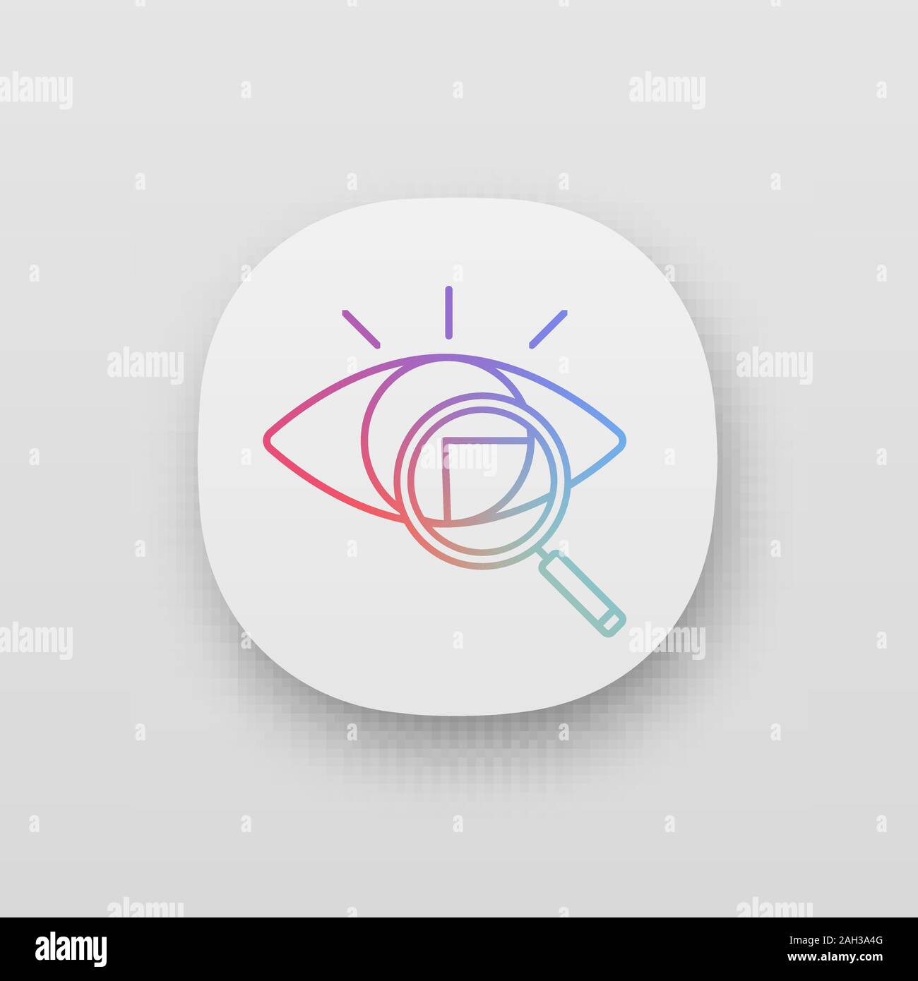 Retina scan app icon. Iris recognition. UI/UX user interface. Eye ...