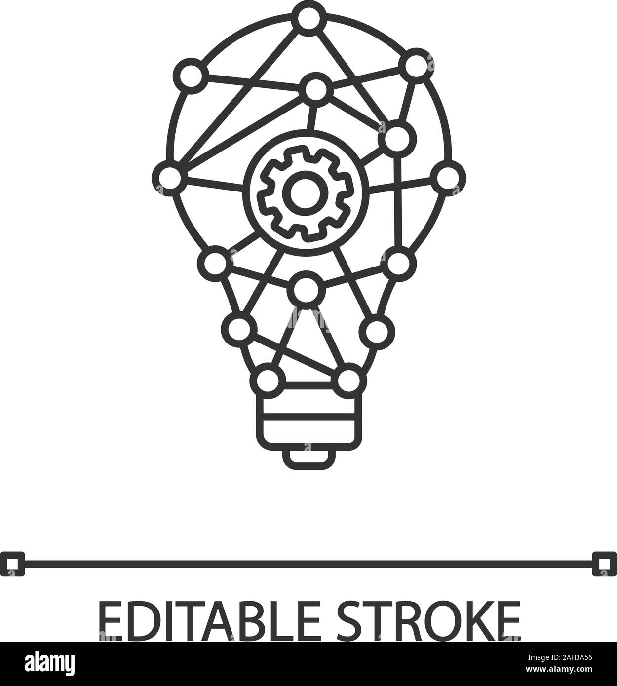 Innovation process linear icon. Thin line illustration. Technological ... Innovation process linear icon. Thin line illustration. Technological ...
