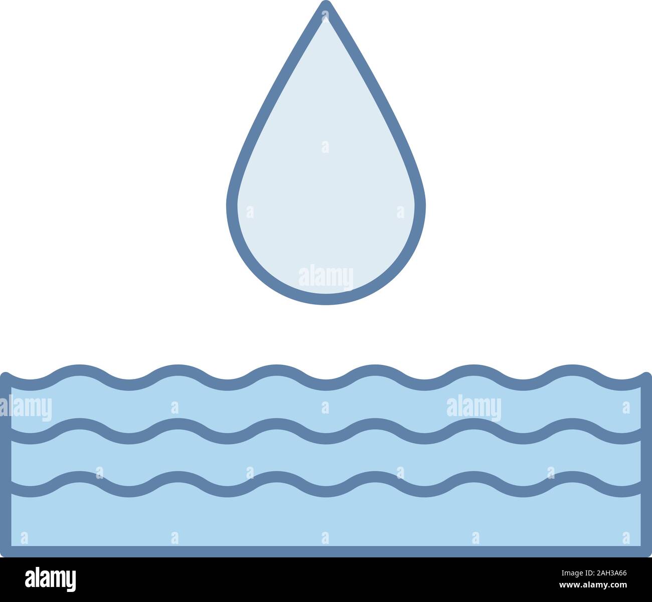 Water energy color icon. Hydropower. Hydroelectricity. Isolated vector ...