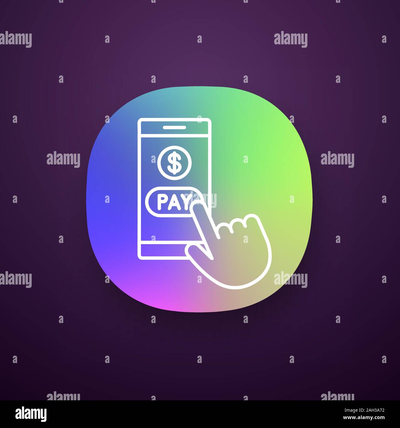 Online payment app icon. E-payment. Digital purchase. Cashless payments ...