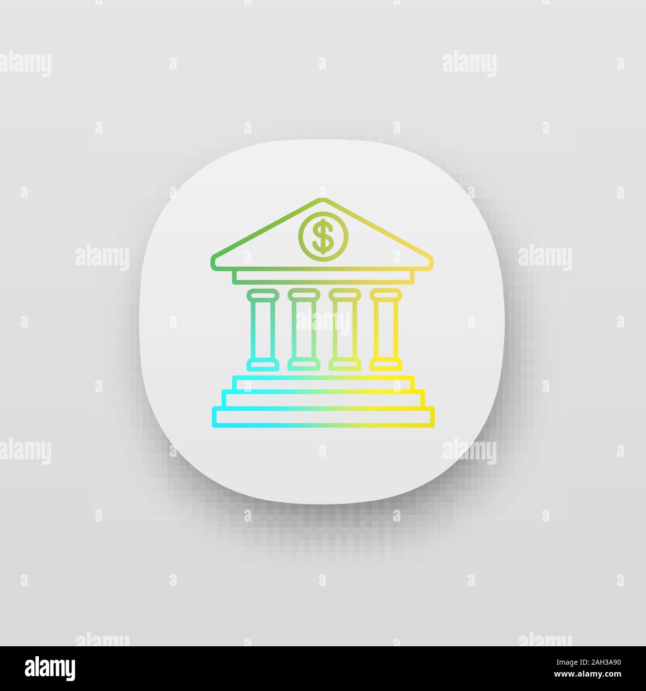 Online banking app icon. Account balance. E-payment. Bank building. UI ...