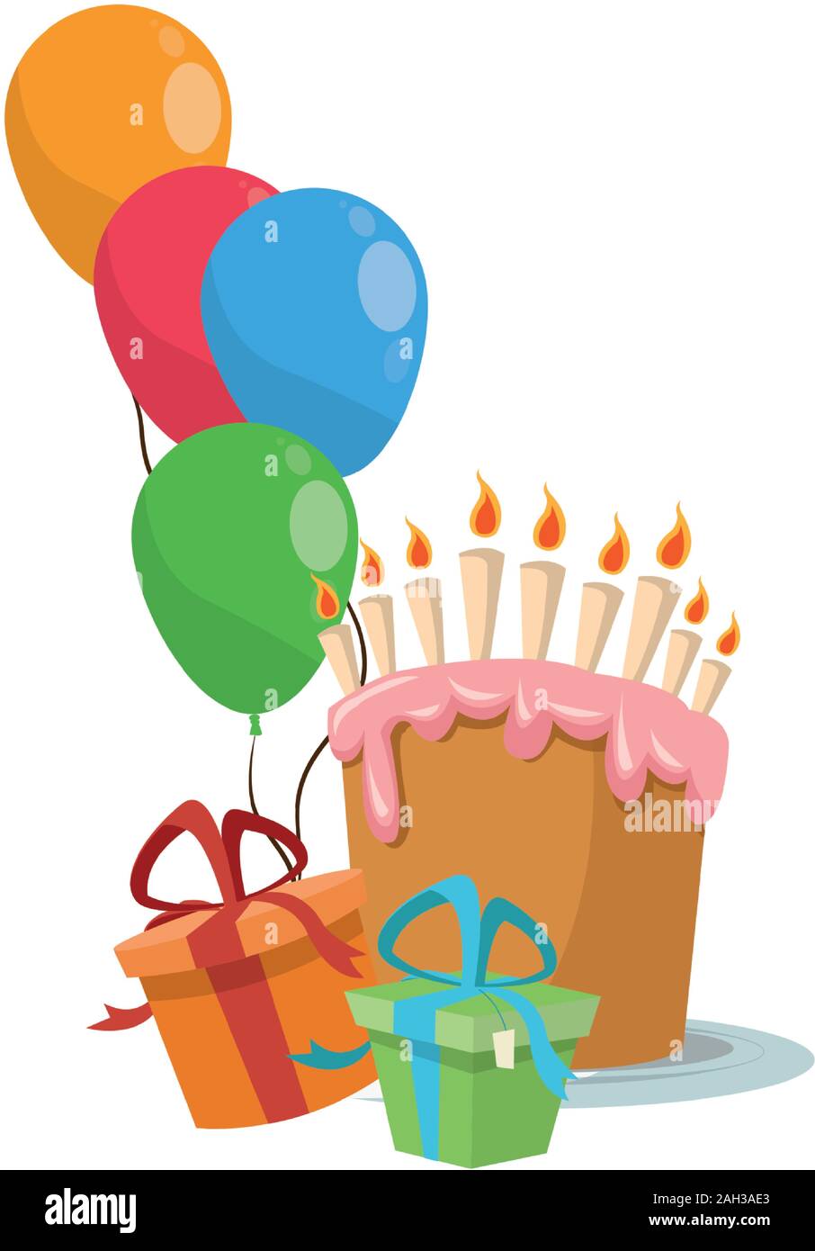Clipart Birthday Cakes Bloons And Ts
