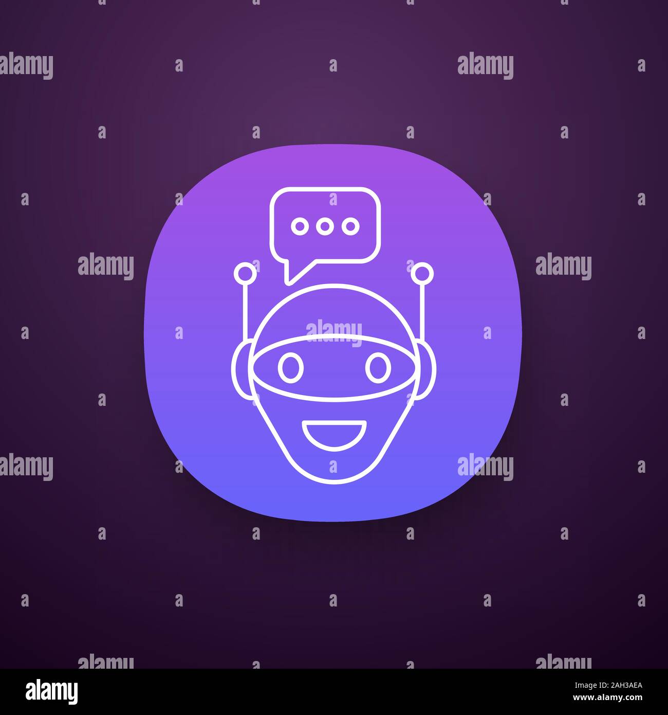 Chat Bot App Icon Uiux User Interface Robot Virtual Assistant