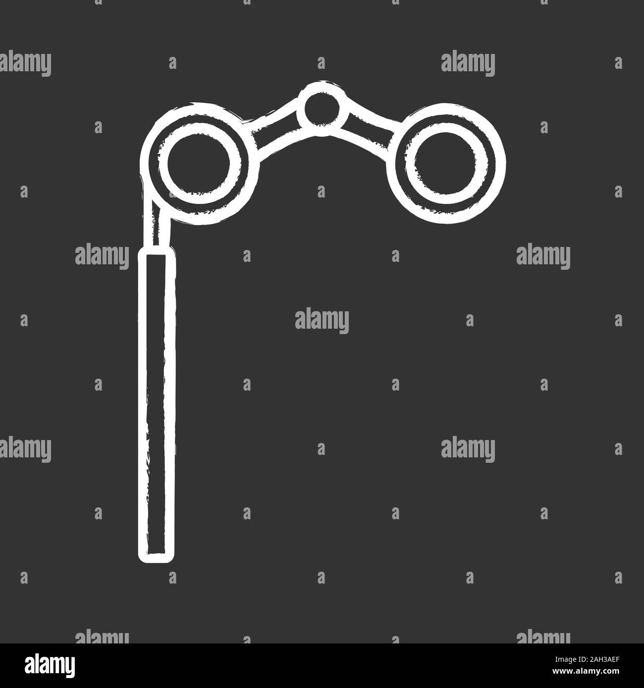 Opera glasses chalk icon. Theater binoculars. Isolated vector ...