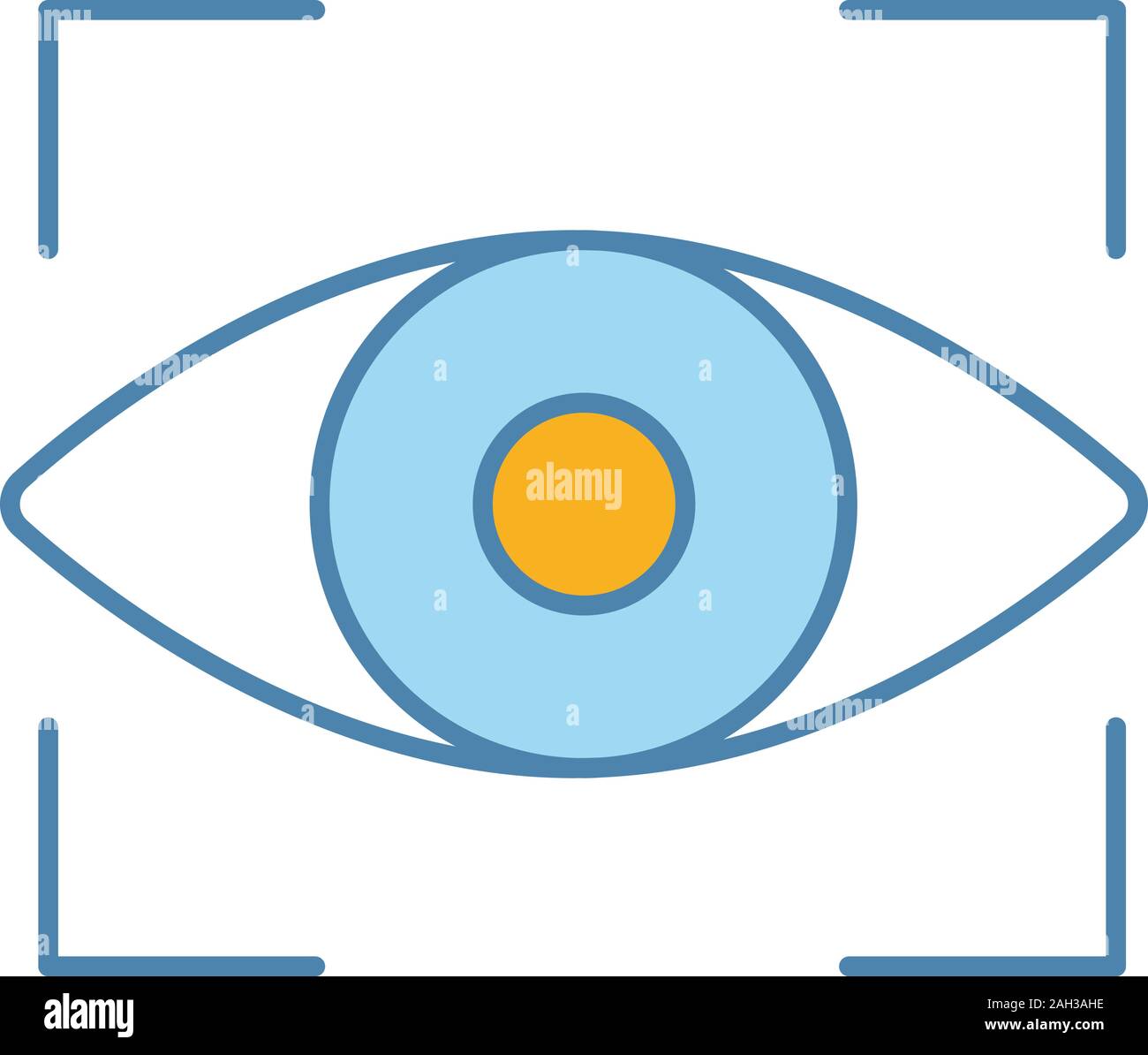 Retina scan color icon. Iris recognition. Eye scanning. Biometric ... Retina scan color icon. Iris recognition. Eye scanning. Biometric ...