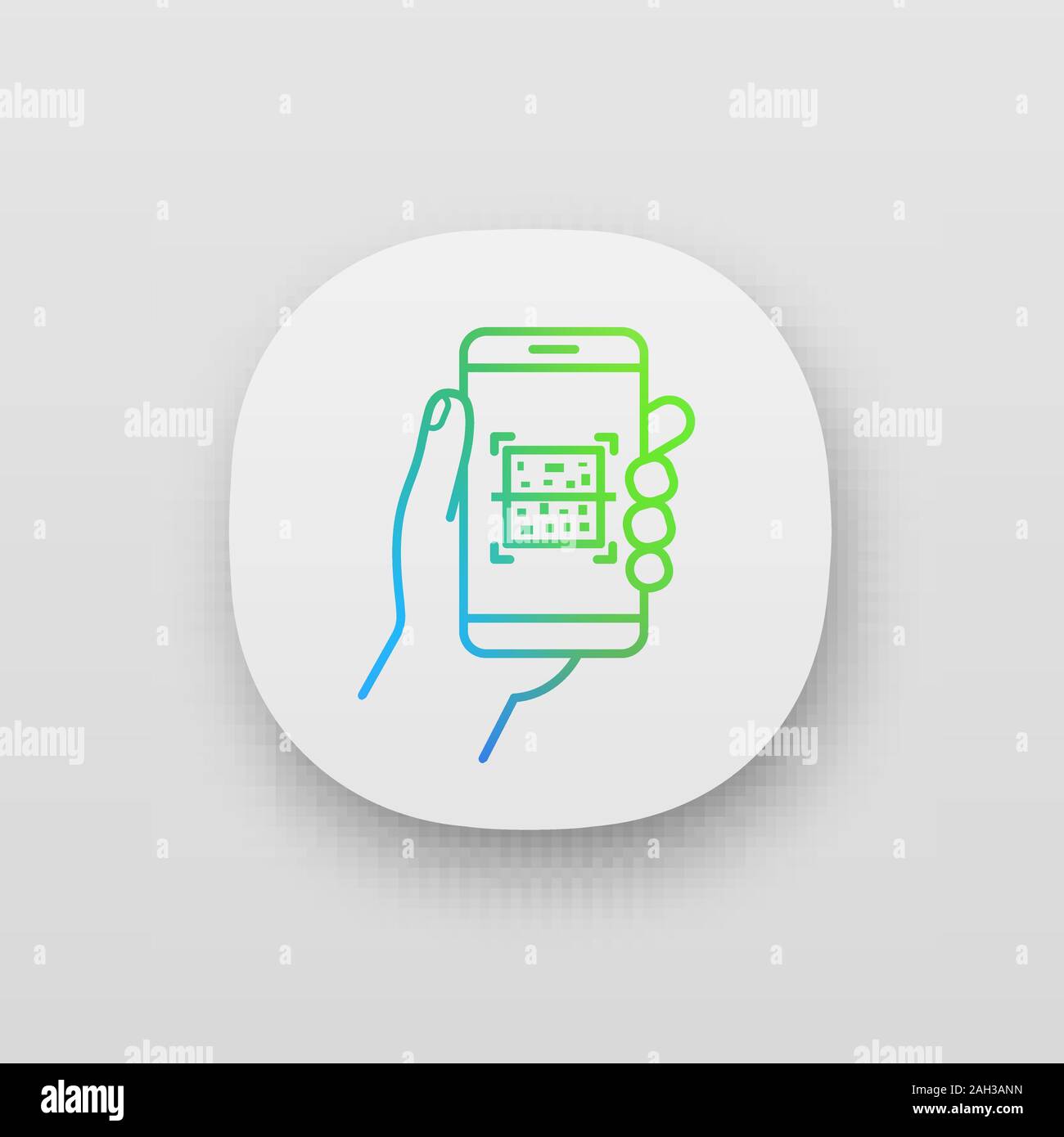 Qr Code Smartphone Scanner App Icon Uiux User Interface Quick Response Code Matrix Barcode