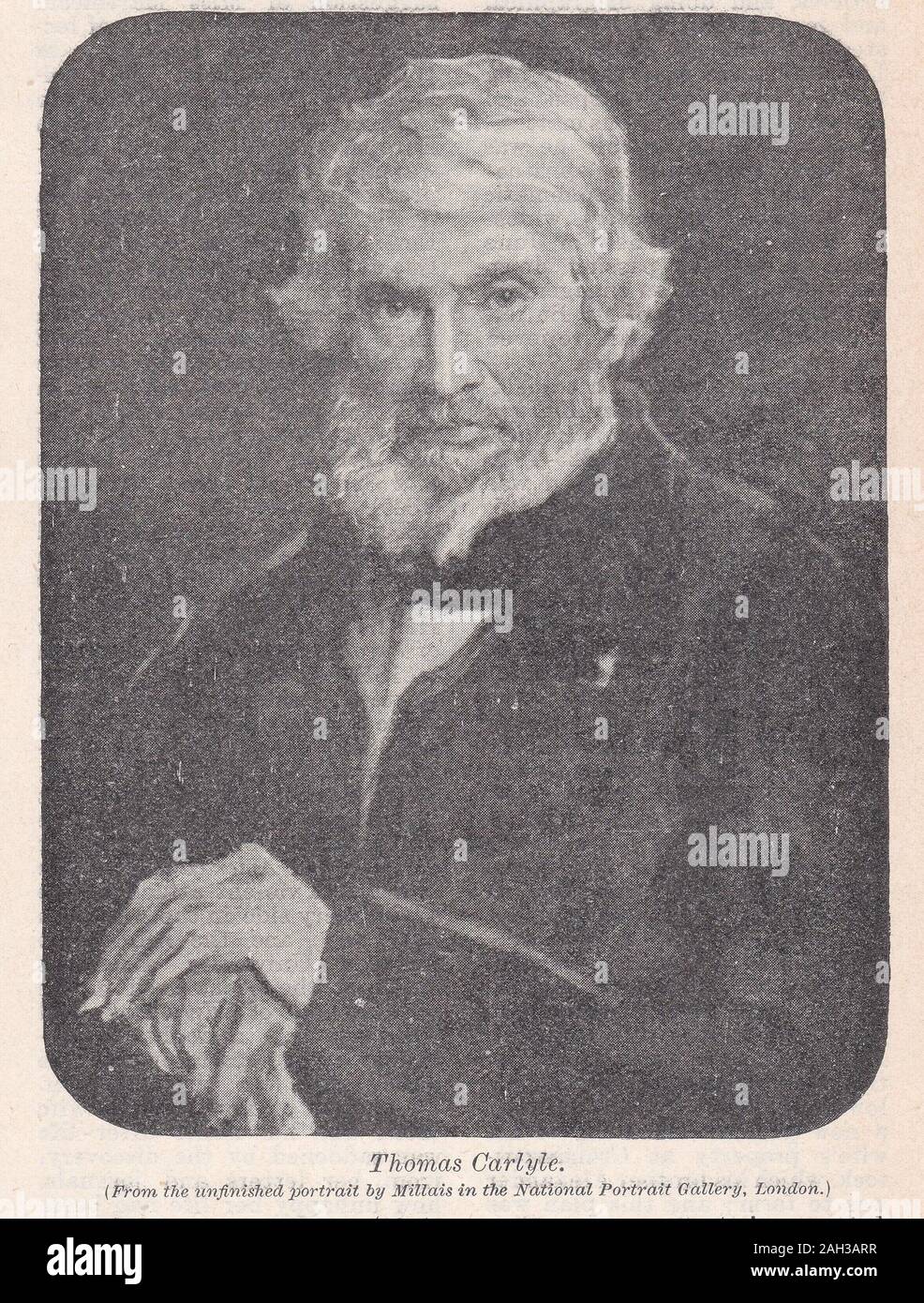 Portrait of Thomas Carlyle by Millais Stock Photo - Alamy