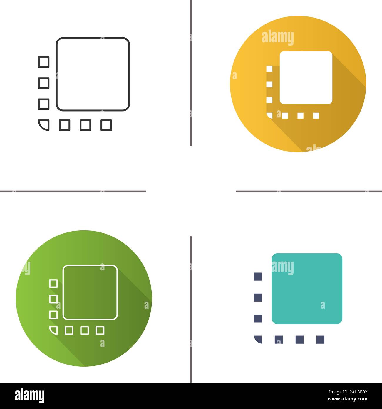 Flip to front button icon. Flat design, linear and color styles ...