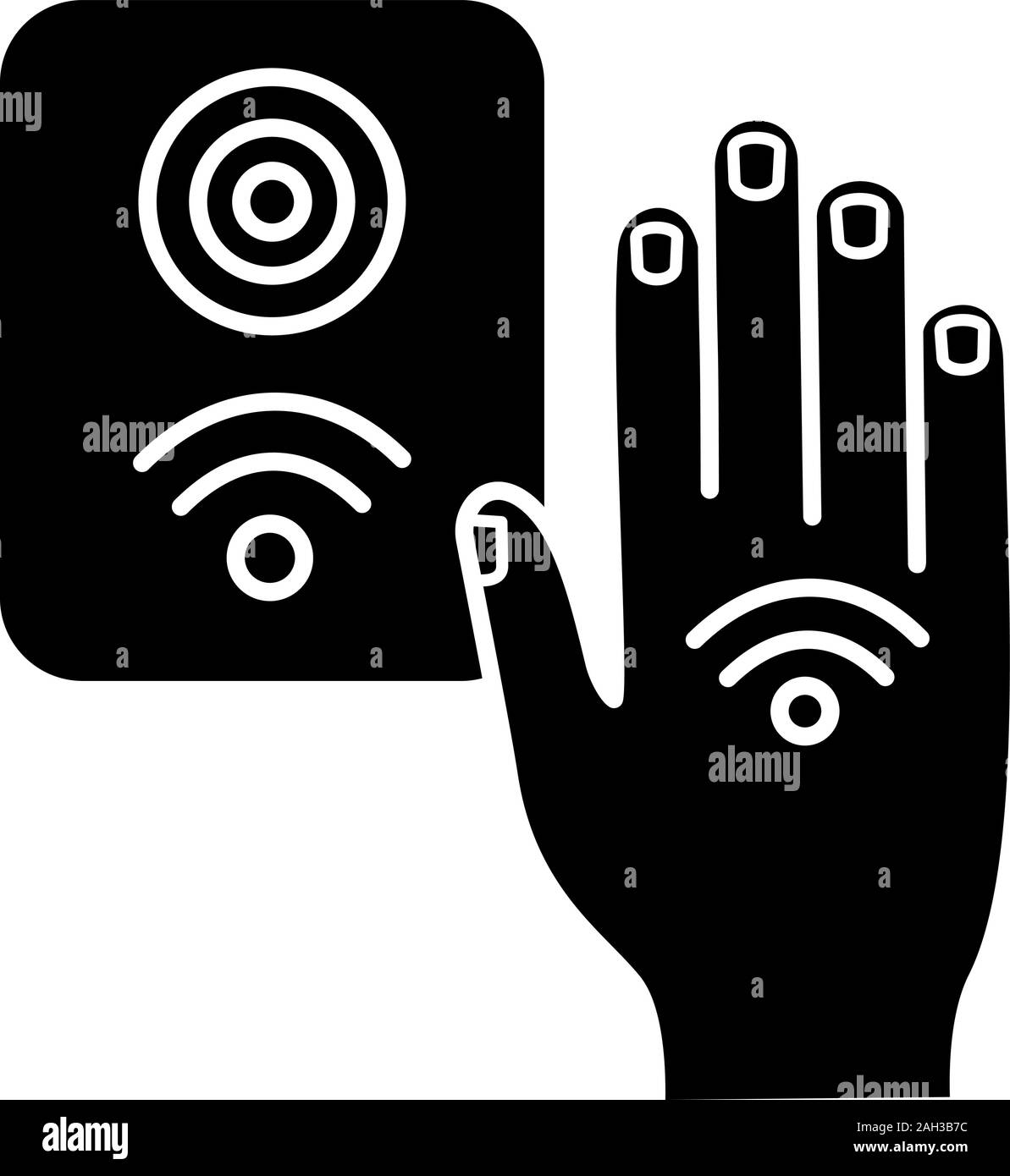 NFC reader glyph icon. RFID access control. Silhouette symbol. NFC ... NFC reader glyph icon. RFID access control. Silhouette symbol. NFC ...
