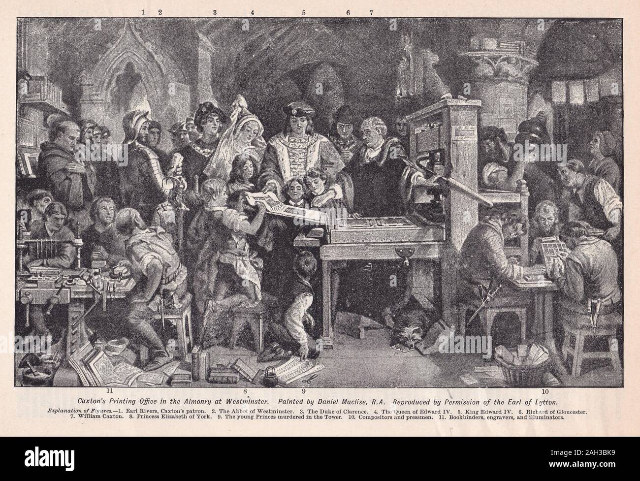 William caxton printing press hi-res stock photography and images - Alamy