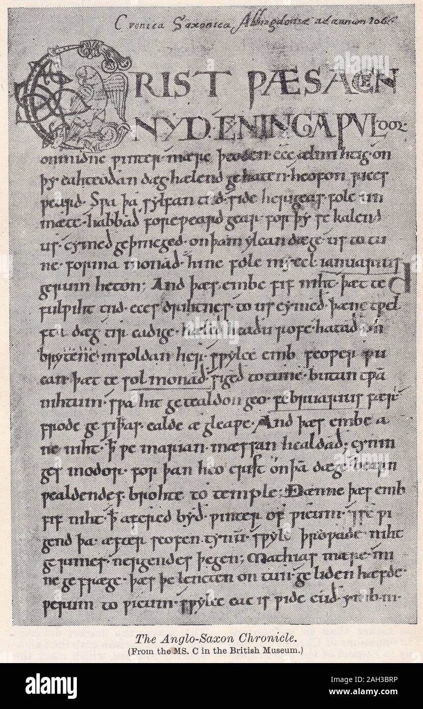 Anglo saxon chronicle hi-res stock photography and images - Alamy