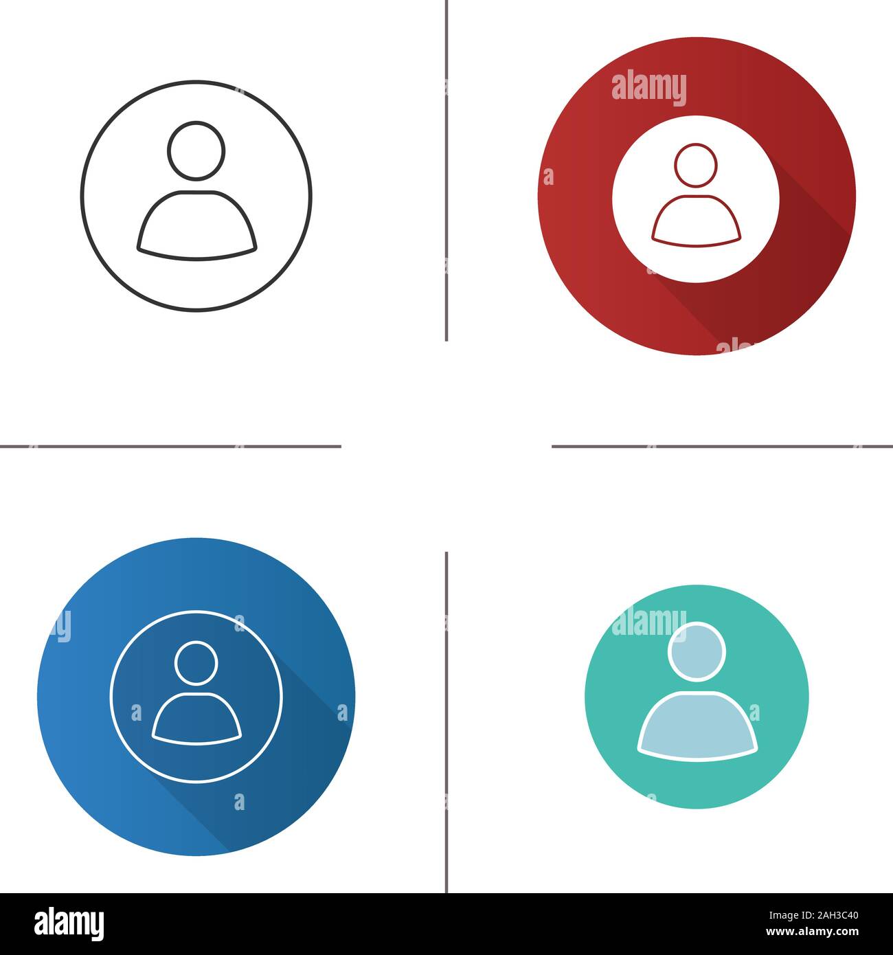 User account circle icon. User profile picture. Userpic. Flat design ...