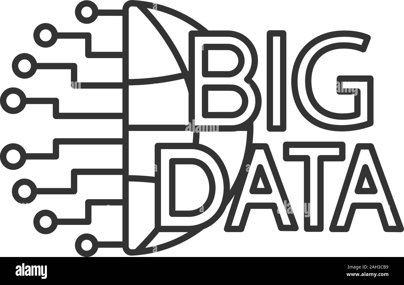 Big data linear icon. Cloud computing. Database. Thin line illustration ... Big data linear icon. Cloud computing. Database. Thin line illustration ...