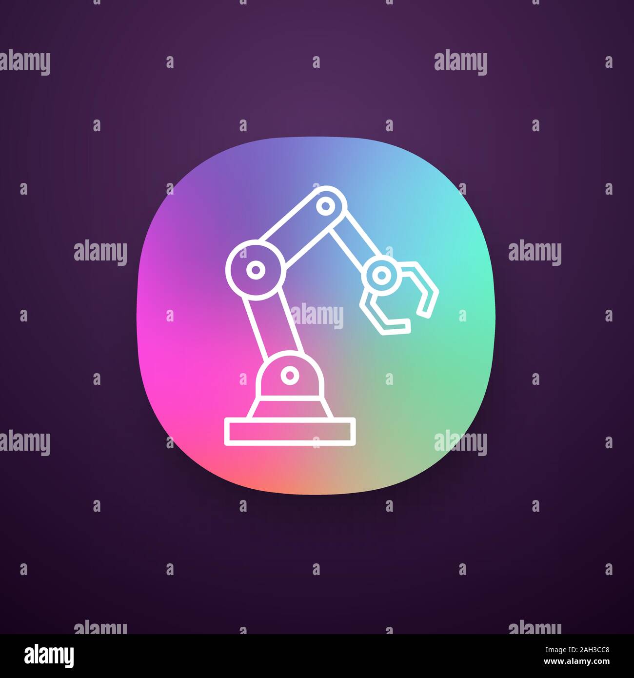 Industrial robotic arm app icon. Robot hand. UI/UX user interface. Web ... Industrial robotic arm app icon. Robot hand. UI/UX user interface. Web ...