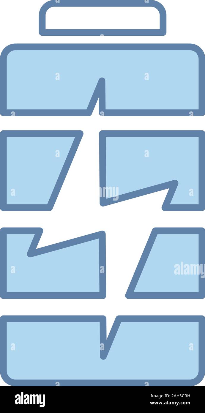 Battery charging color icon. Battery level indicator. Isolated vector ...