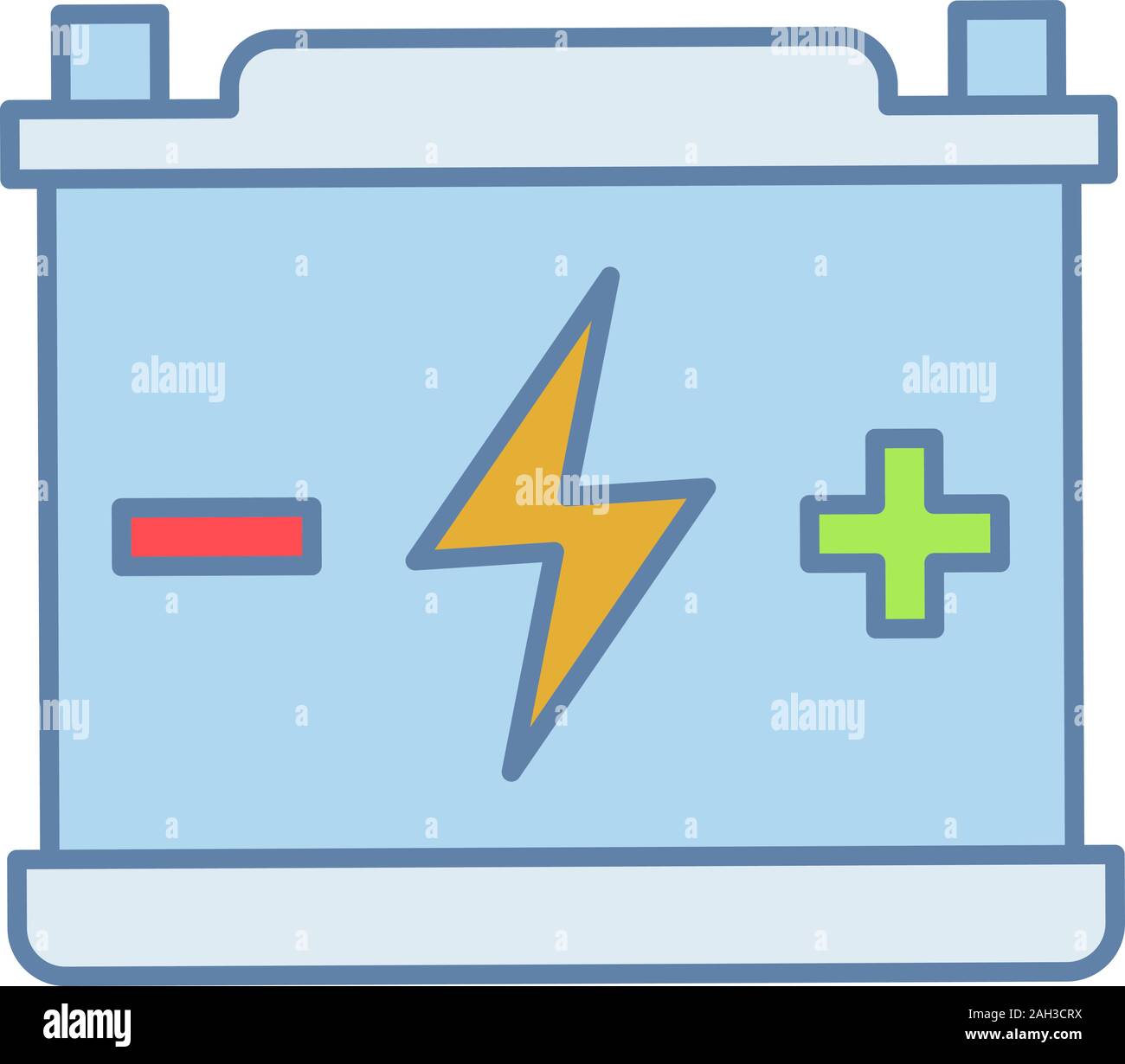 Accumulator color icon. Automotive battery. Power supply. Energy ...