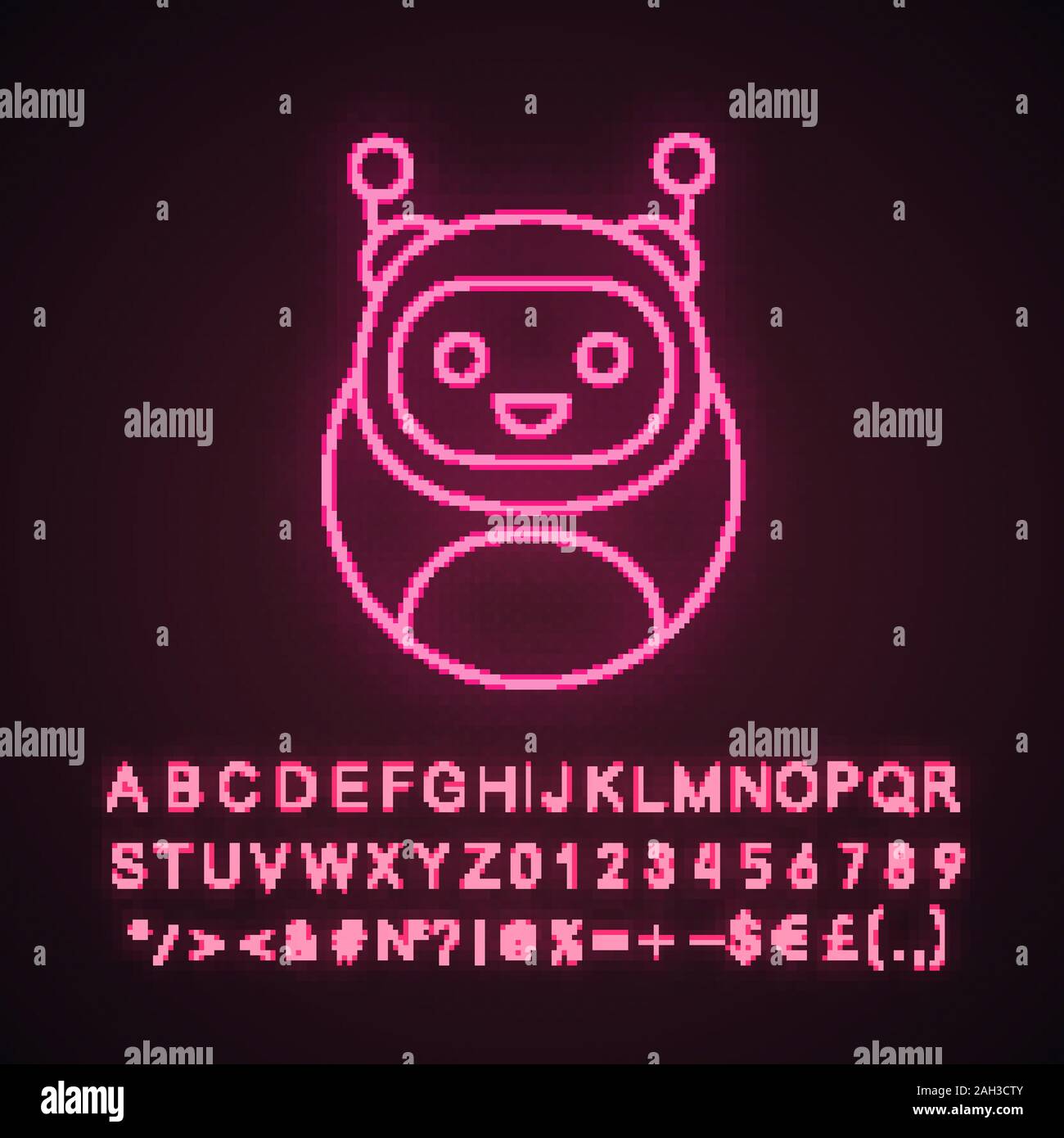 Chatbot neon light icon. Modern robot. Talkbot. Online helper. Virtual assistant. Digital ...