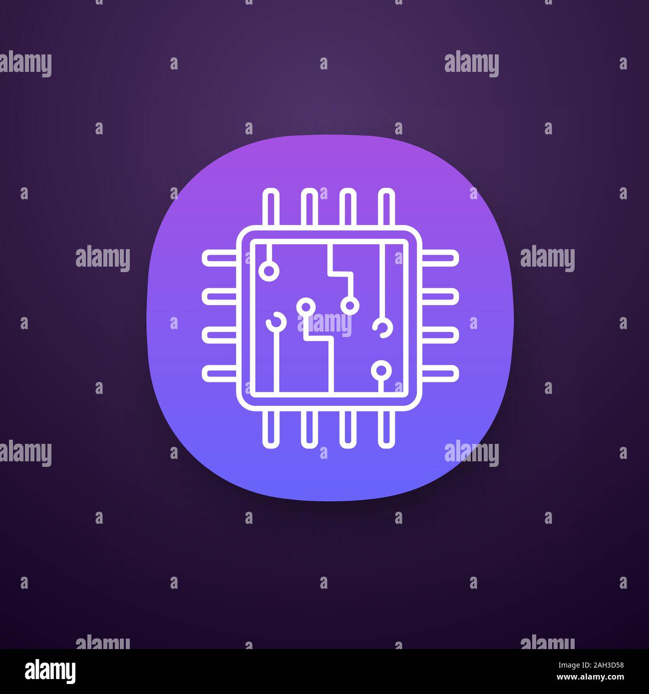 Computer Chip App Icon Uiux User Interface Processor Memory Card Central Processing Unit 7287