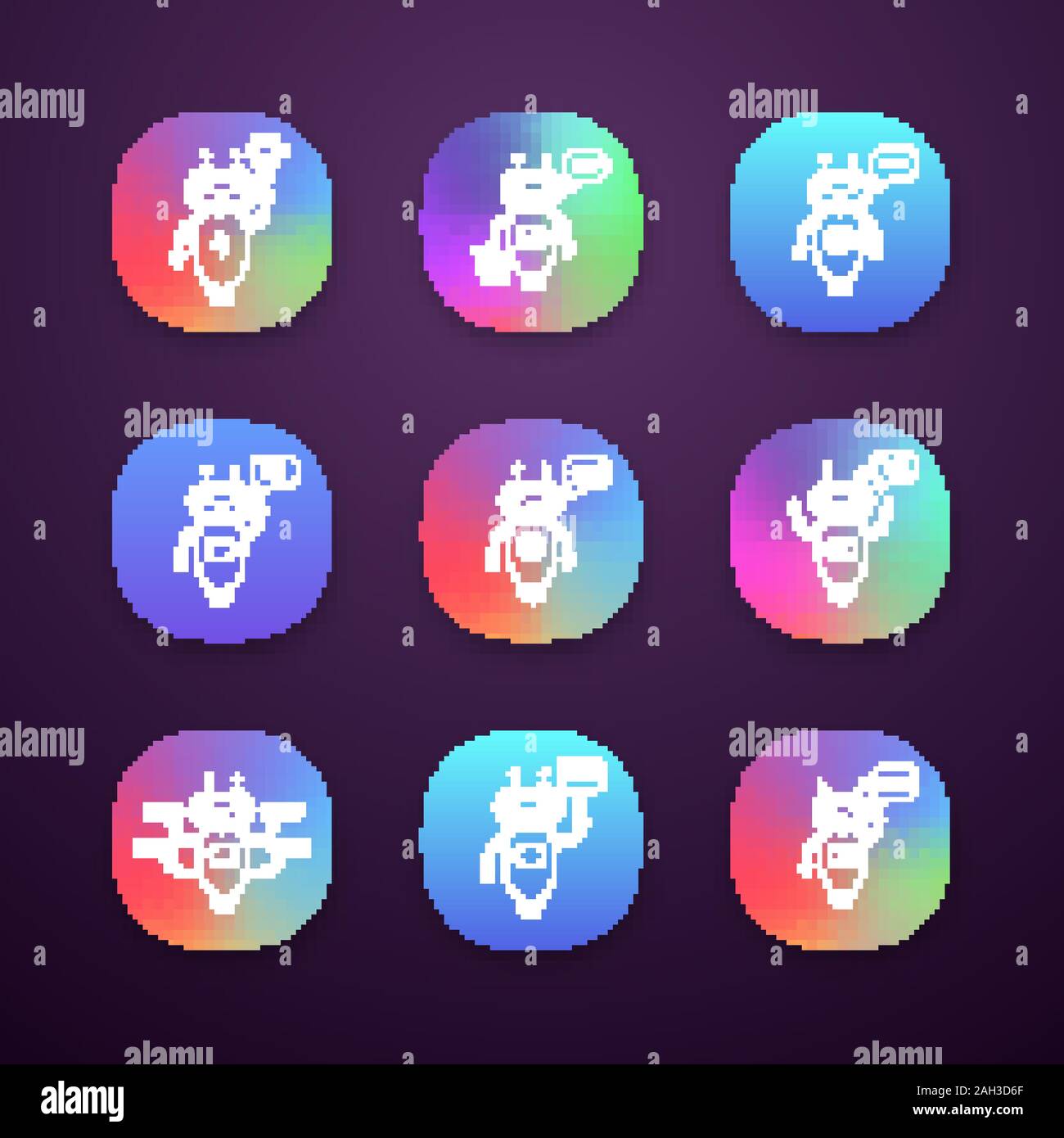 Chatbots App Icons Set Uiux User Interface Talkbots Idea Buy Text